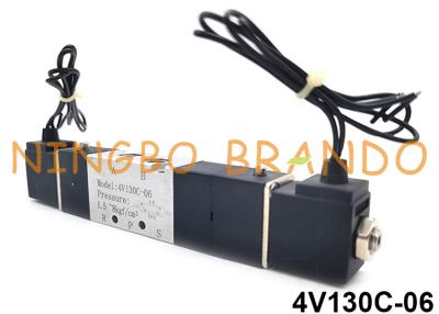China 4V130C-06 5/3 Way Airtac Type Air Control Pneumatic Solenoid Valve 24V 110V 220V for sale