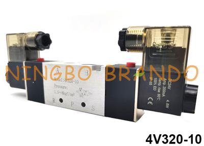 China 4V320-10 Airtac Type 5/2 Way Double Coil Pneumatic Solenoid Valve 24VDC 220VAC for sale