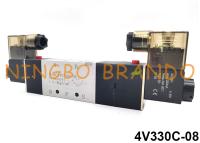 China 4V330C-08 Airtac Type 5/3 Way Electric Pneumatic Solenoid Valve 24V 110V 220V for sale