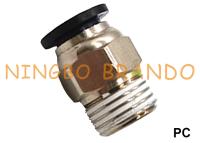 China PC Push On Quick Connect Male Straight Pneumatic Hose Fitting 1/8