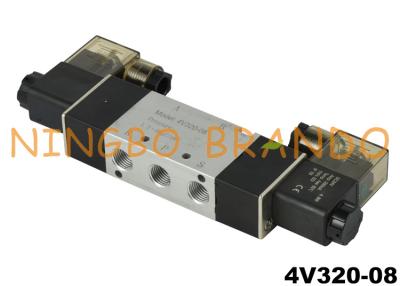 China 4V320-08 1/4'' 5/2 Way Double Directional Pneumatic Solenoid Valve for sale