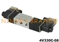 China 4V330C-08 Close Center Pneumatic Solenoid Valve 5 Way 2 Position 1/4'' for sale