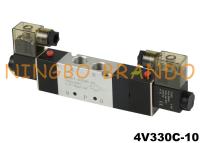 China 4V330C-10 3/8'' Double Solenoid Pneumatic Air Control Valve 24V DC 220V AC for sale