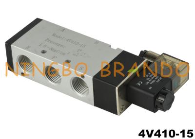 China 4V410-15 5/2 Way 1/2'' Air Pneumatic Solenoid Valve 24V DC 220V AC for sale