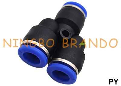 China PY Plastic Y Union Push On Pneumatic Hose Fitting 4mm 6mm 8mm 10mm 12mm for sale
