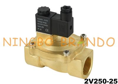 China Fluid Control Brass Solenoid Valve 2V250-25 1'' 2/2 Way 24V 220V for sale