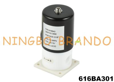 China PTFE Diaphragm Acid Alkali Corrosion Solenoid Valve 1/8'' 1/4'' for sale