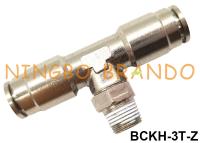 China Male Union Tee Pneumatic Hose Fittings Push In Connectors 1/8'' 1/4'' 3/8'' 1/2'' for sale