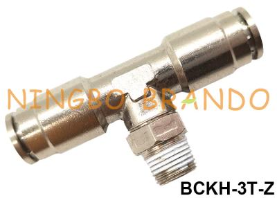 China Male Union Tee Pneumatic Hose Fittings Push In Connectors 1/8'' 1/4'' 3/8'' 1/2'' for sale
