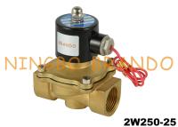 China 2/2 Way 2W250-25 Brass Solenoid Water Valve 24 Volt 110 Volt 220Volt for sale