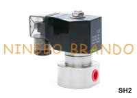 China 1/4'' 3/8'' 100 Bar High Pressure Stainless Steel Solenoid Valve 220VAC 110VAC for sale