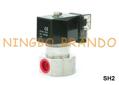 China High Pressure Stainless Steel Solenoid Valve 100 Bar 3/8'' 1/2'' 220VAC 110VAC for sale