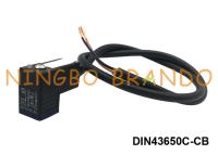 China DIN43650C IP67 Waterproof Molded Cable Solenoid Valve Connector With LED for sale