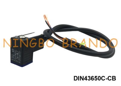 China DIN43650C IP67 Waterproof Molded Cable Solenoid Valve Connector With LED for sale