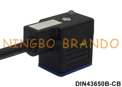 China DIN43650 Form B IP67 Molded Cable Solenoid Coil Connector With LED for sale