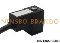 China DIN43650C Overmolded Cable Solenoid Valve Connector With LED for sale