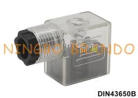China 2P+E MPM Transparent Solenoid Valve Connector With LED Indicator for sale
