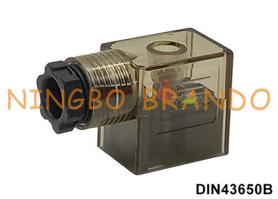 China DIN 43650 Form B MPM Solenoid Coil Connector With LED Light Indicator for sale