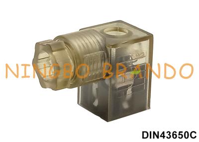 China DIN 43650 Type C 2P+E Solenoid Coil Connector With LED Indicator Light for sale