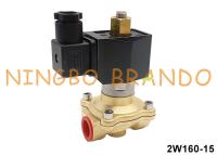 China 2W160-15-NO 1/2'' Brass Solenoid Valve 2/2 Way Normally Open for sale