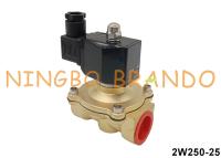 China 2W250-25 1'' 2 Way NC Brass Solenoid Valve 12V 24V 110V 220V for sale