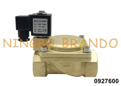 China 0927600 1 1/2'' 2 Way Brass Solenoid Valve Normally Closed 16 bar 24V 110V 220V for sale