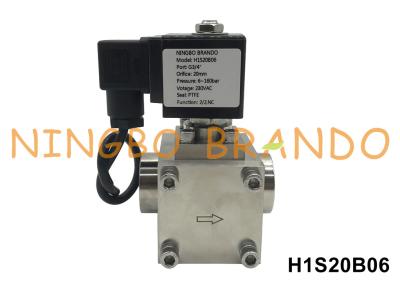 China 3/4'' High Pressure water Air Solenoid Valve 120 bar 24VDC 160 bar 220VAC for sale