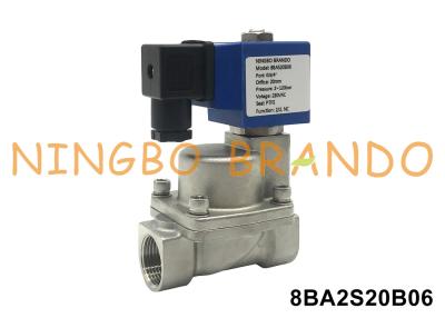 China 3/4'' High Pressure Water Air Solenoid Valve 120 bar 110V 220V 100 bar 12V 24V for sale