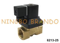 China 6213 A 25.0 1'' Brass Solenoid Valve For Water Air Gas Liquid 24V 110V 230V for sale