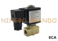 China 140 bar High Pressure Brass Solenoid Valve For Water Air 1/8'' 1/4'' 3/8'' 24V 220V for sale