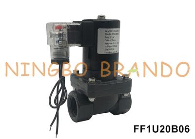 China 3/4'' UPVC Anti Corrosive Solenoid Valve Acid Alkali Chemical Resistant 220V 110V 24V for sale