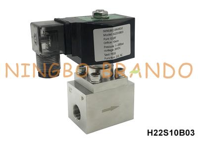 China 200 bar Water Air High Pressure Solenoid Valve 3/8'' 12V 24V 110V 220V for sale
