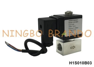 China 200 bar Water Air Gas High Pressure Solenoid Valve 1/4'' 3/8'' 12VDC 24VDC for sale