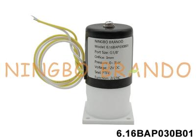 China 1/8'' Acid Alkali Corrosion Resistance Isolation PTFE Solenoid Valve for sale