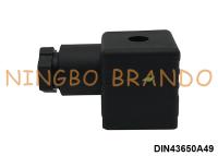 China PG9 3P+E DIN43650A Solenoid Valve Coil Connector AC DC IP65 Black for sale