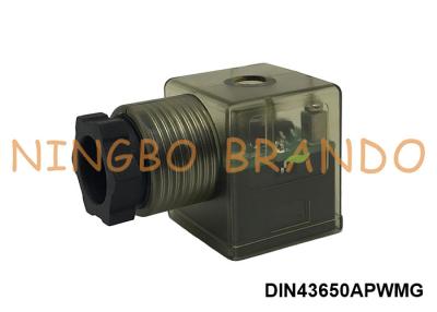 China DIN43650A Power Saving Solenoid Valve Coil Connector 12VDC 24VDC 2P+E IP65 for sale