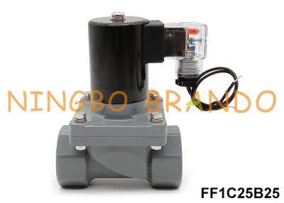 China DN25 1'' Anti Corrosive CPVC Solenoid Valve For Chemicals Acid Alkali for sale