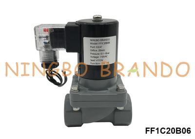 China 3/4'' CPVC Anti Corrosive Solenoid Valve For Chemical Acid Alkali 24VDC 110VAC 220VAC for sale