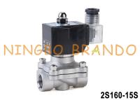 China 2S160-15S 1/2'' Stainless Steel Electric Solenoid Valve 12V 24V 220V for sale