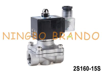 China 2S160-15S 1/2'' Stainless Steel Electric Solenoid Valve 12V 24V 220V for sale