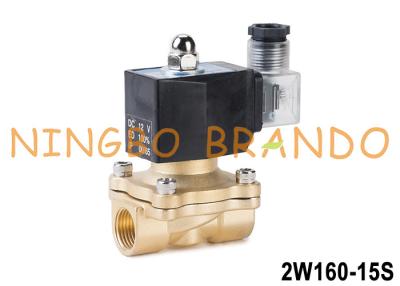China 2W160-15 1/2'' 2 Way NC Brass Solenoid Valve with IP65 Coil 24V 220V for sale
