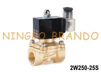 China 2W250-25 1'' 2 Way Normally Closed Brass Water Solenoid Valve 24V 220V for sale