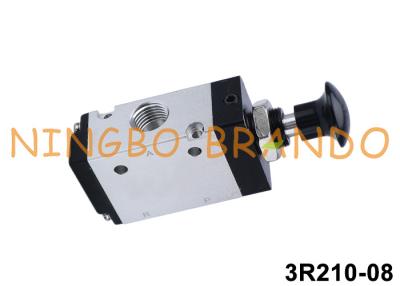 China 3R210-08 3/2 Way Pneumatic Manual Push Pull Air Control Valve for sale