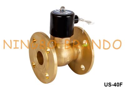 China 1-1/2'' DN40 Flange Hot Water Steam Brass Solenoid Valve 220VAC 110VAC 24VDC for sale