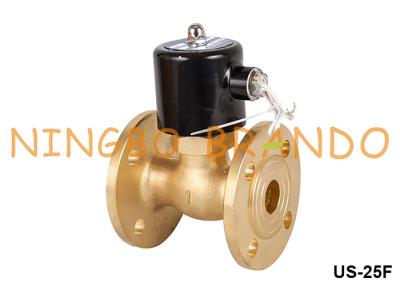 China 1'' DN25 Flanged Steam Hot Water Brass Solenoid Valve 220V 110V 24V for sale