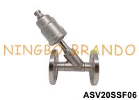 China DN20 Flanged Pneumatic Angle Seat Valve PN16 0~16bar for sale