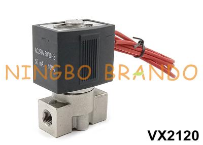 China SMC Type VX2120-02 Stainless Steel Solenoid Valve 1/4'' 24V 220V for sale