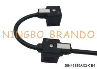 China Dual Head DIN43650A Double Solenoid Valve Coil Connector With Molded Cable for sale