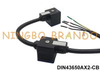 China Dual Head DIN43650A Solenoid Valve Connector With Molded Cable for sale