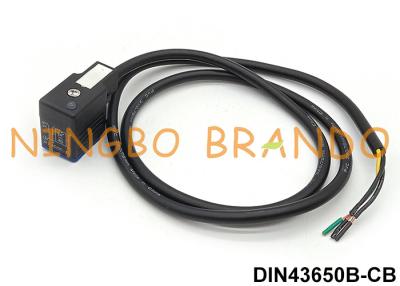 China DIN43650B IP67 Waterproof Molded Cable Solenoid Connector With LED for sale